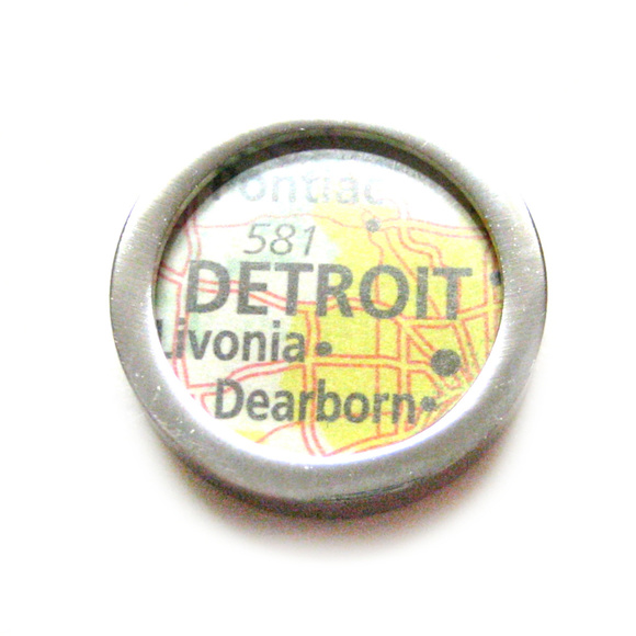 Kiola Designs | Other | Detroit Michigan Map Pendant Magnet | Poshmark